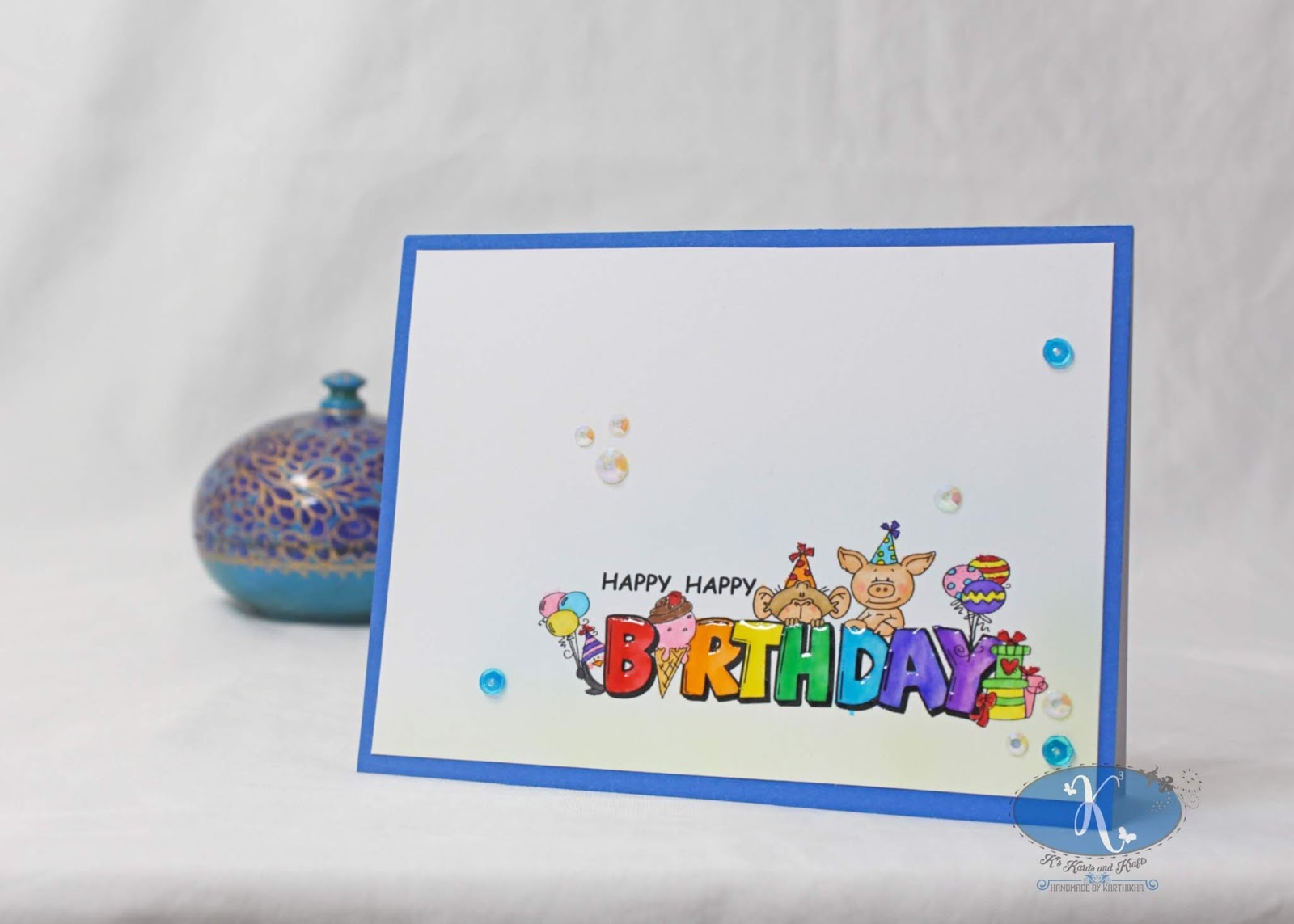 Birthday Critters CAS Card