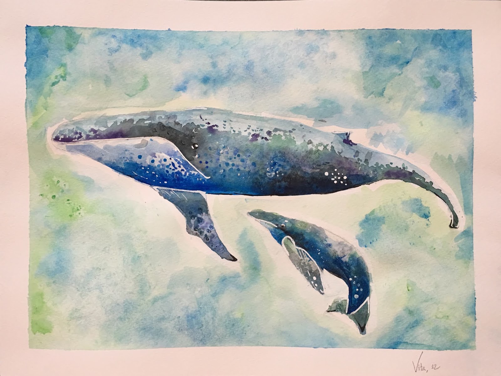 Art Room Britt: Watercolor Whales