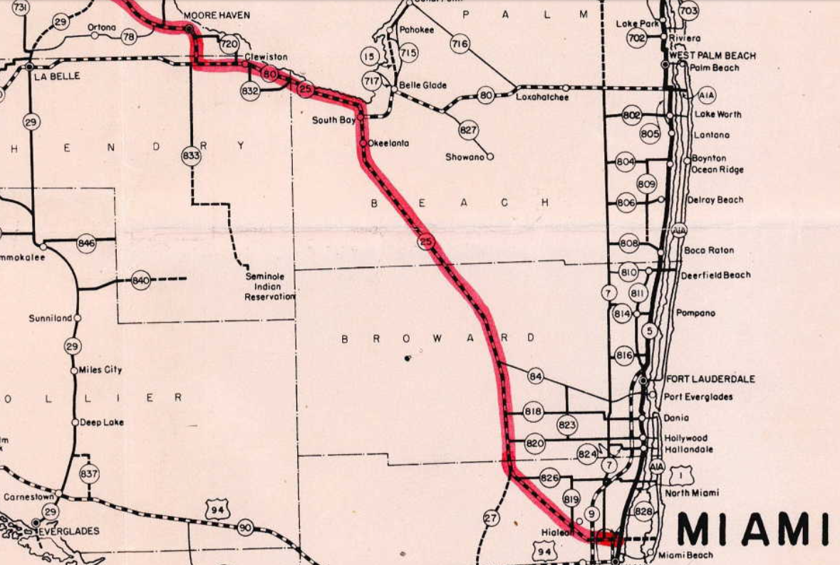 US Route 27 in southern Florida