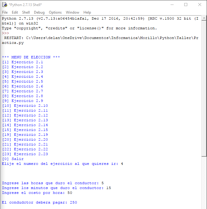Programas en Python.