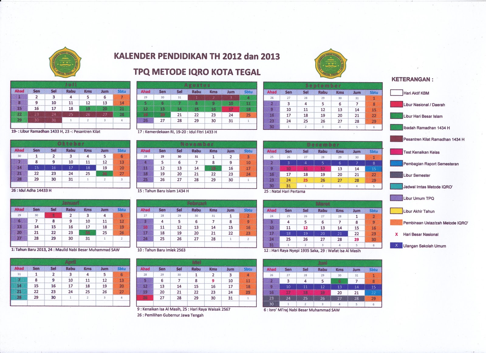 Lembaga Pendidikan dan Pengembangan Metode Iqro’ Kota Tegal