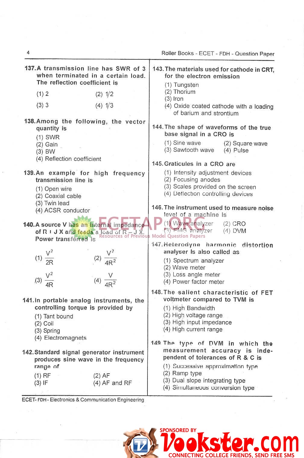 ECETAP - 2016, Previous, Model Papers, Question Papers EEE,ECE,SCE ...
