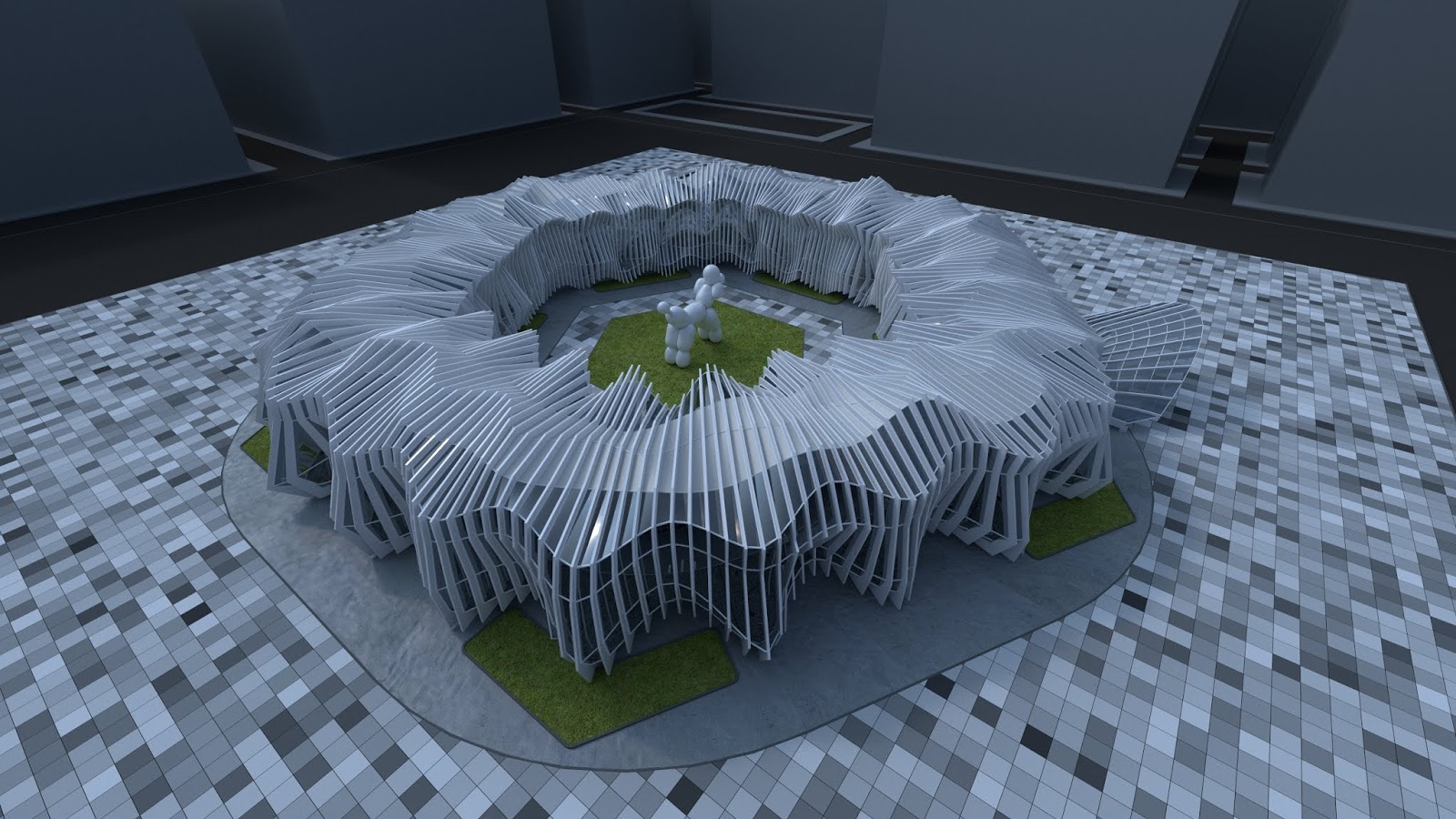 PARAMETRIC STUDY BUILDING + FACADE | Parabolic Design