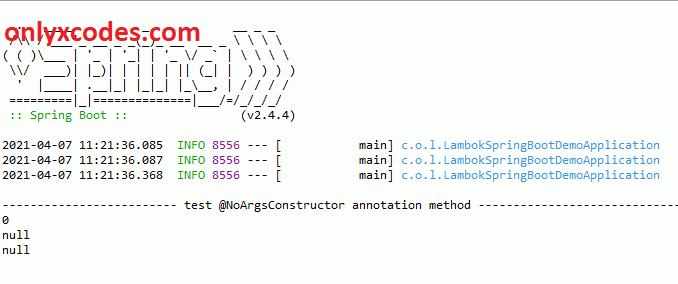 @NoArgsConstructor annotations output