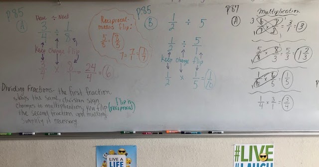 Mrs. Negron 6th Grade Math Class: Lesson 4.2 Dividing Fractions