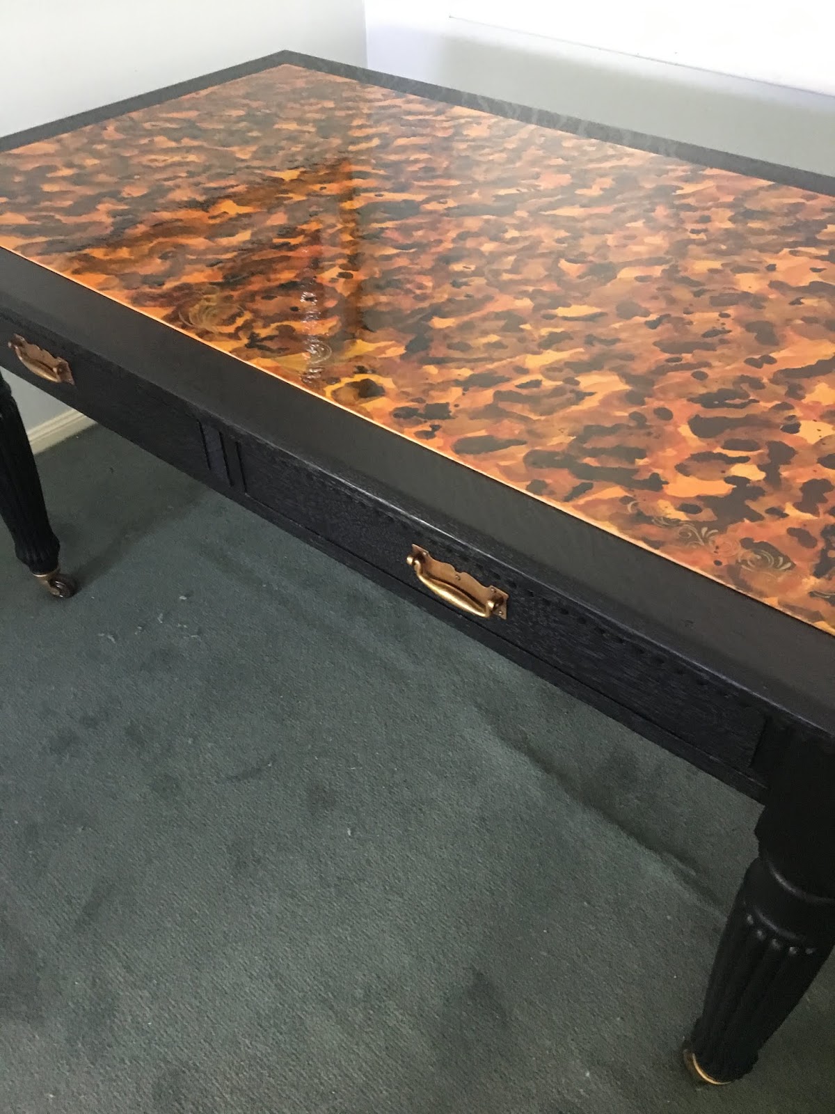 A Tray of Bliss: Homespun Things...DIY Faux Tortoiseshell Finish Step ...