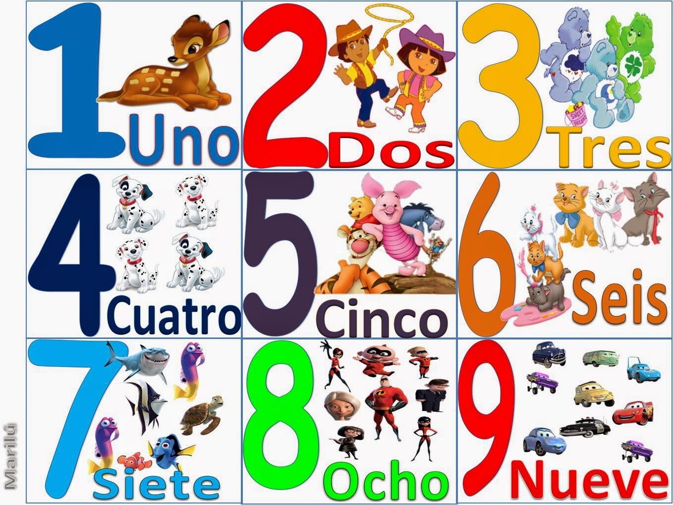 VIOLETA TIENE UN BLOG: APRENDO LOS NÚMEROS DEL 1 AL 9