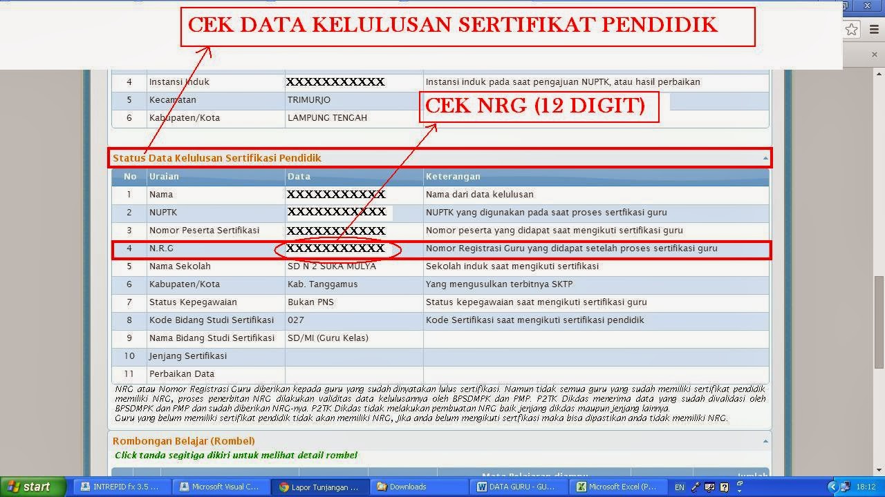 Karna Wijaya: CARA CEK NRG GURU LULUS SERTIFIKASI TAHUN 2013