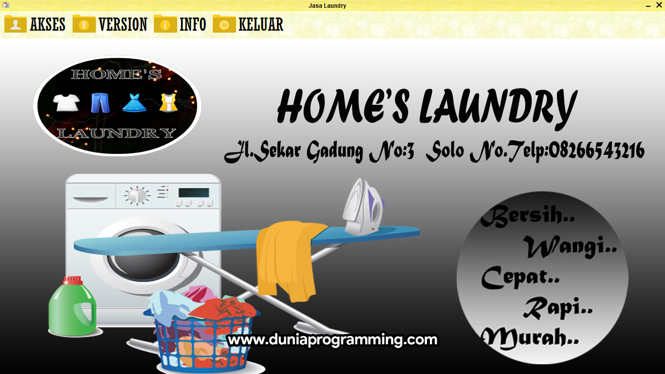 Aplikasi Laundry Berbasis Dekstop Menggunakan Java Netbeans Gratis ...