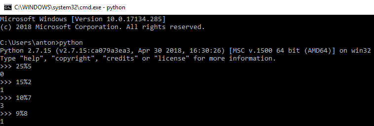 Utilizando el Interprete de Python para realizar Operaciones