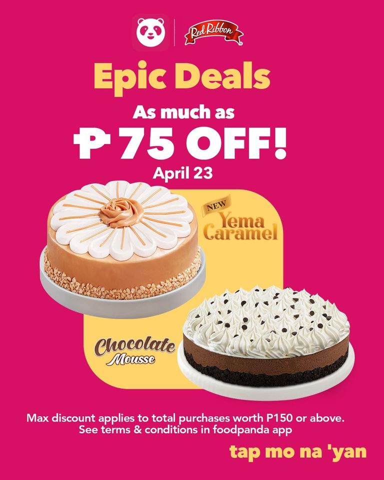 Manila Shopper: Red Ribbon x FoodPanda Epic Deals: Apr 23 2021