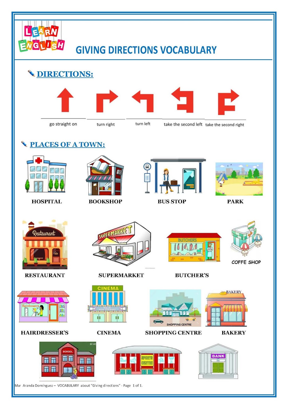 Learning English with Mar: Giving directions