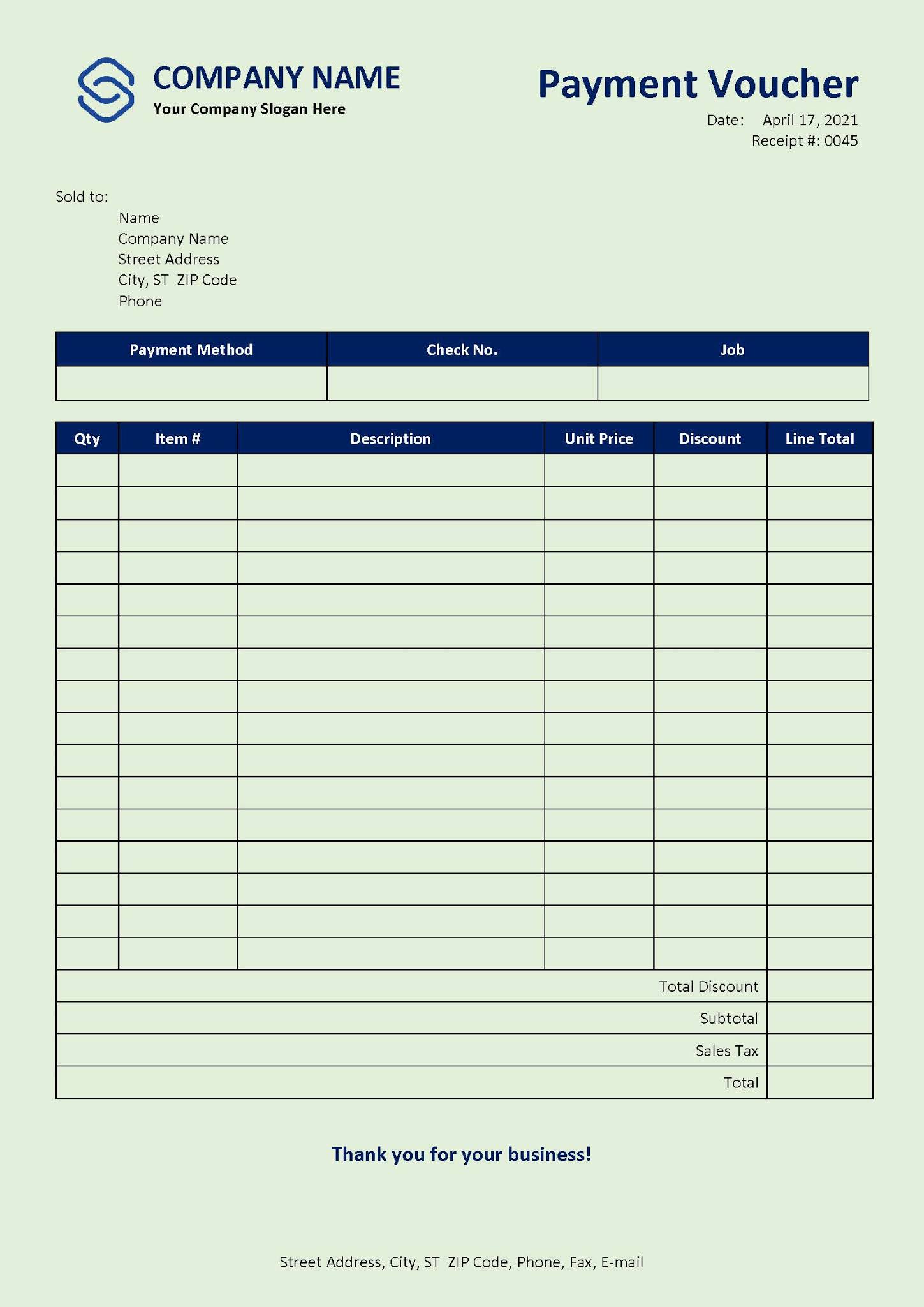 How to Create Payment Voucher Request for Bill in Microsoft Word - The ...