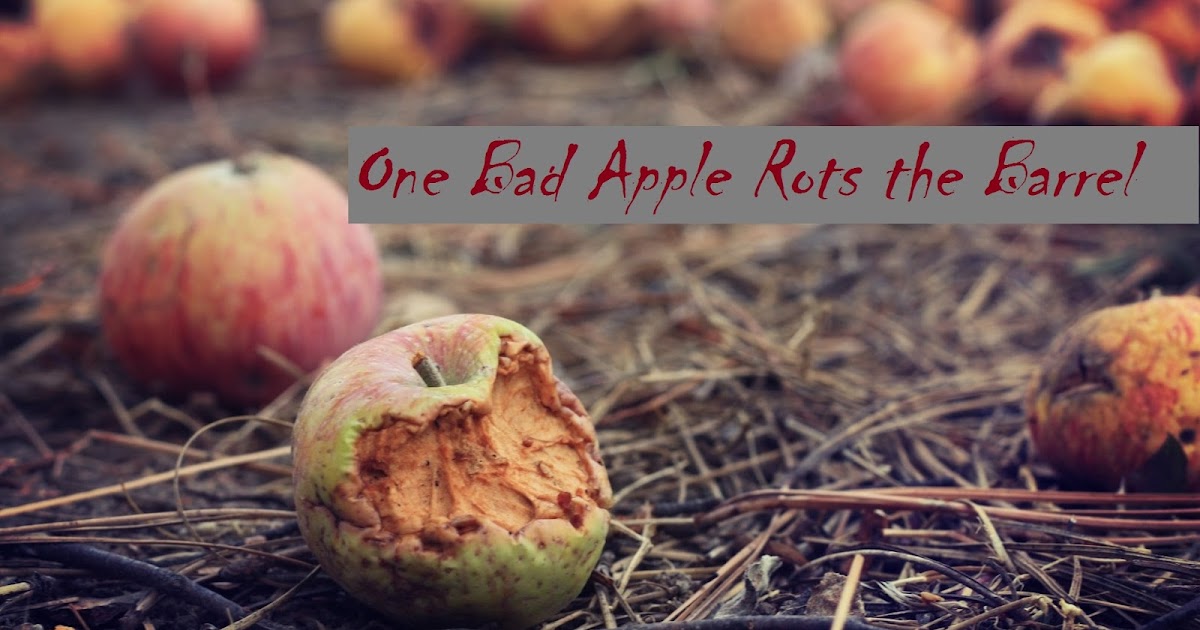 One Bad Apple Rots the Barrel | The Rebelling Muse