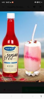 Sugar free rose syrup drink - R.MAC