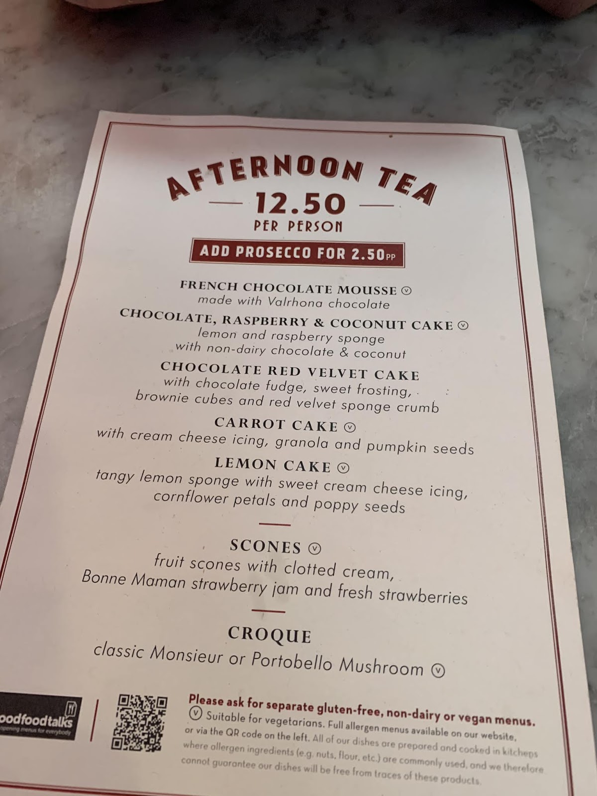 Nic Ooh La La: Cafe Rouge Afternoon Tea