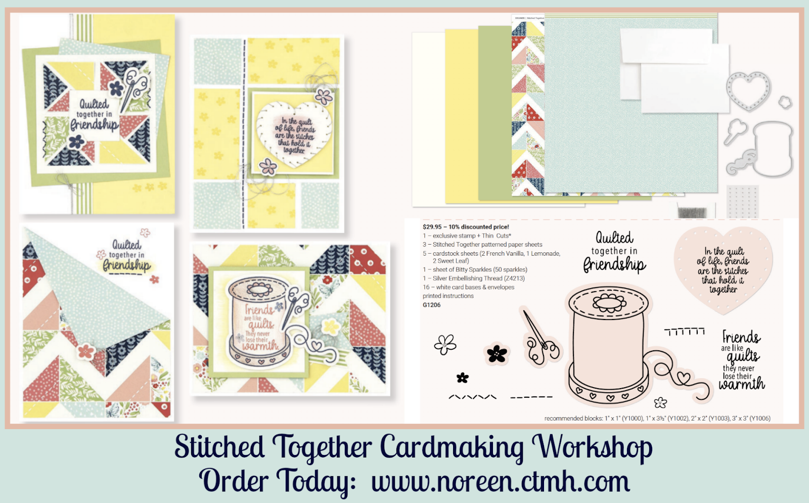 Noreen's Scrap N Chat: CTMH Stitched Together Quilted Together in ...