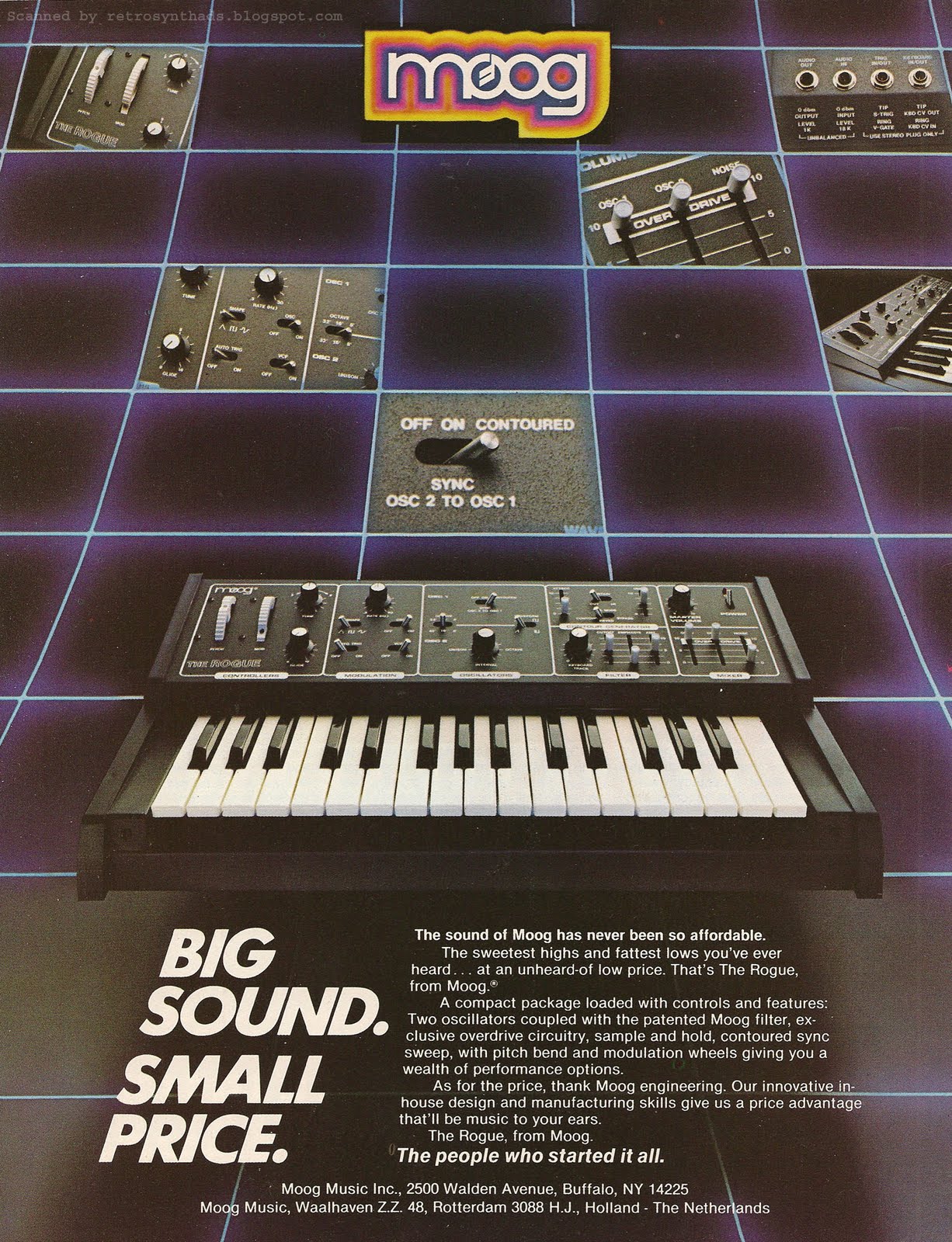Retro Synth Ads: Moog Taurus II Bass Pedals, Keyboard 1983