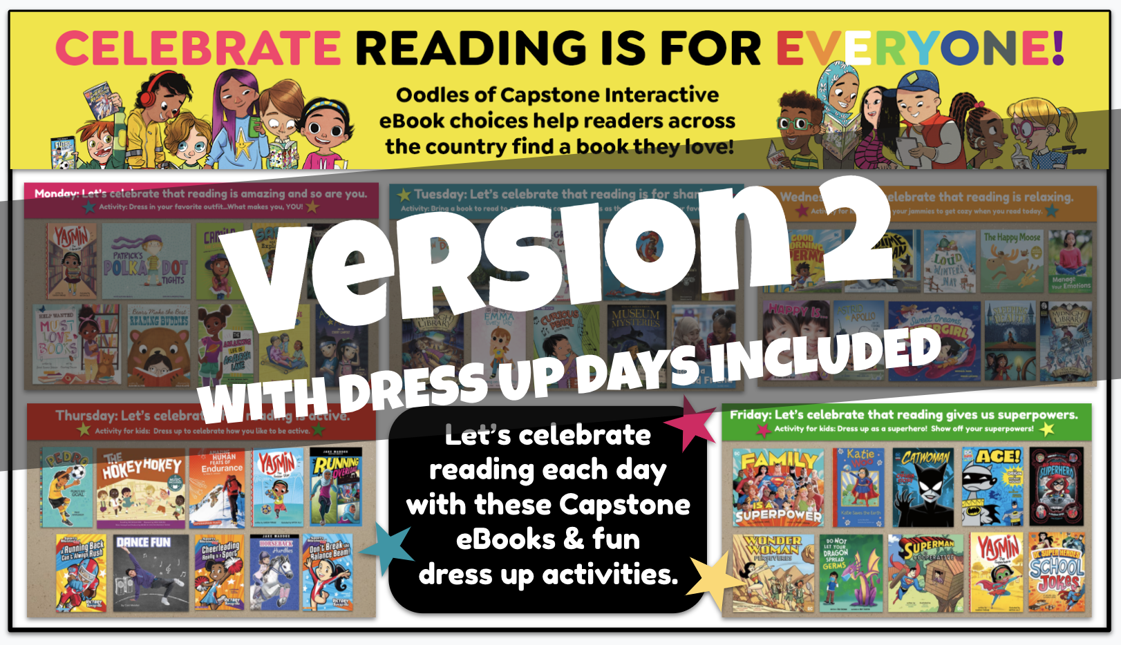 The Library Voice: Celebrate Reading Is For Everyone For 5 Days With 50 ...