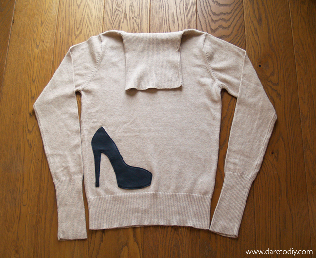 Dare to DIY: DIY: Customiza un jersey y una camiseta con retales de piel