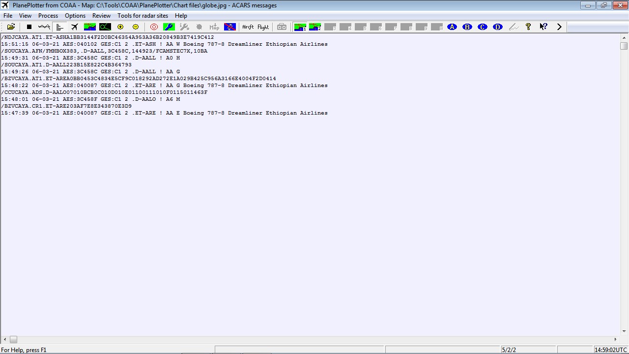 Inmarsat decoding STD-C EGC Messages - ACARS - ADSB - Jaero - Planeplotter