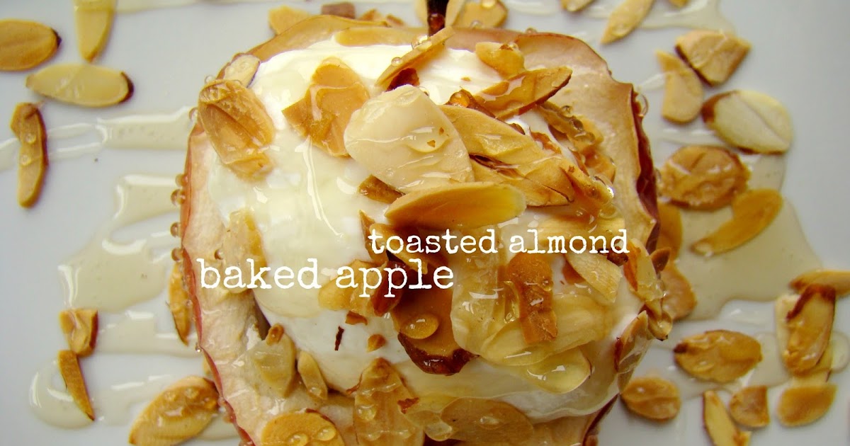 Toasted almond baked apple