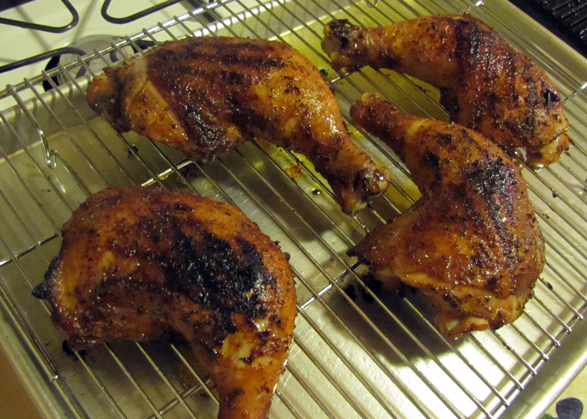 bbq chicken leg quarters in the oven