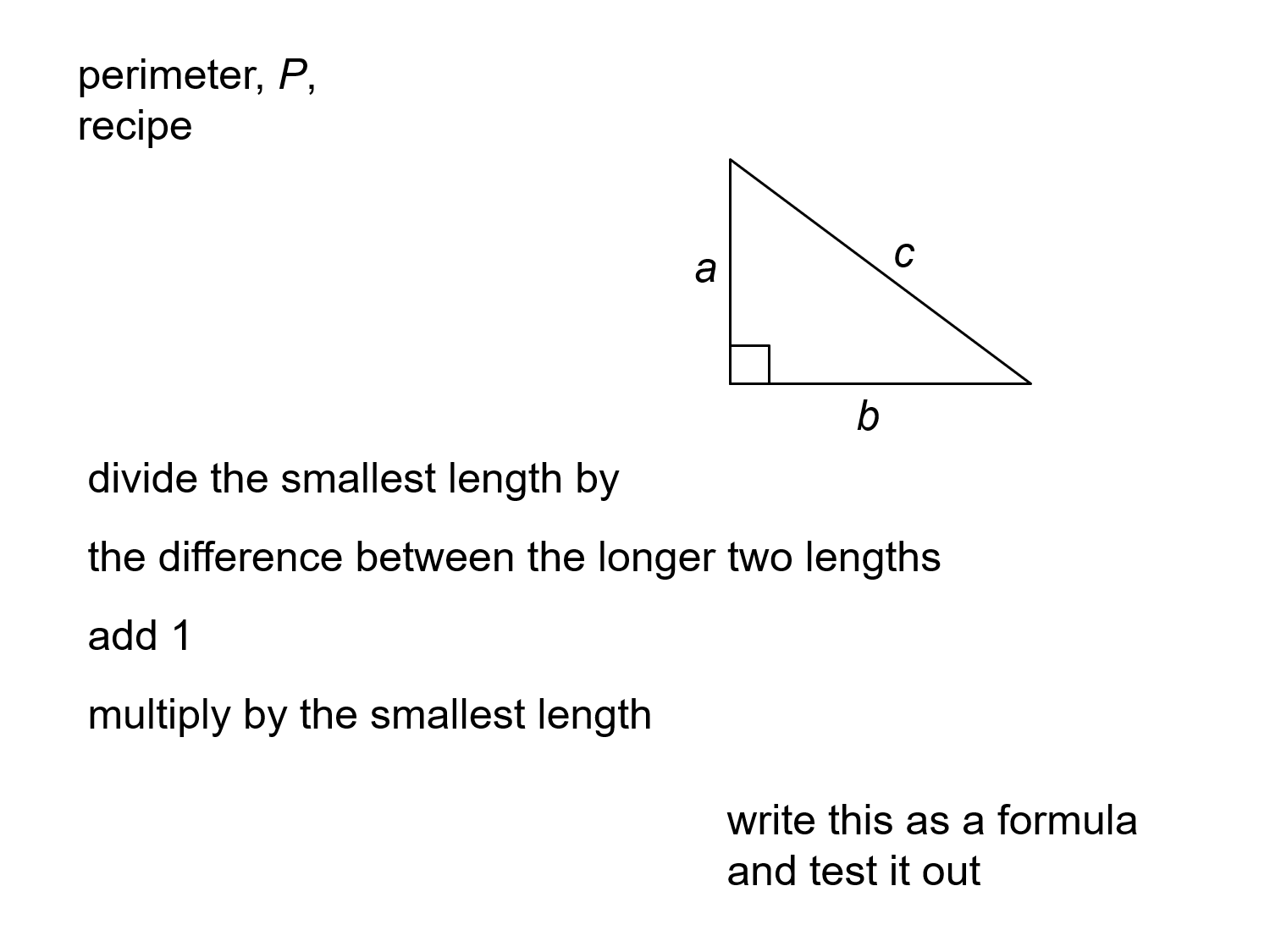 MEDIAN Don Steward mathematics teaching: perimeters of triple triangles