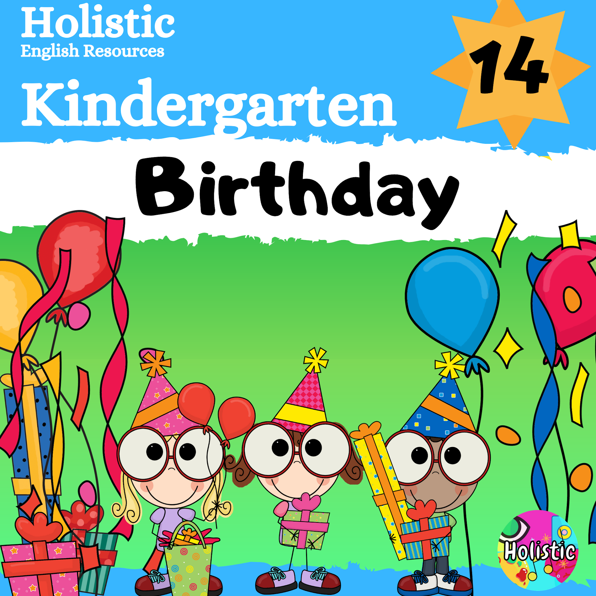 ESL/EFL Preschool Teachers: Birthday Unit Worksheets for Kindergarten ELL