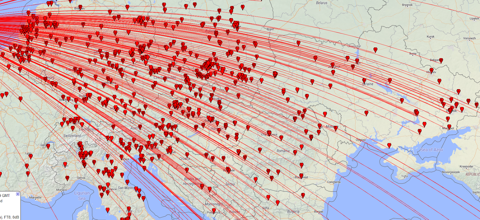 M0BEW -- M4T --: 25/05/2019 50MHz FT8 Activity from PSKR M0BEW