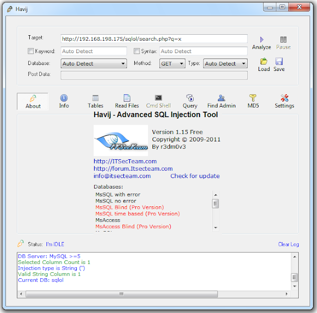 Havij 1.15 - Advanced SQL Injection ~ Elite Hackers