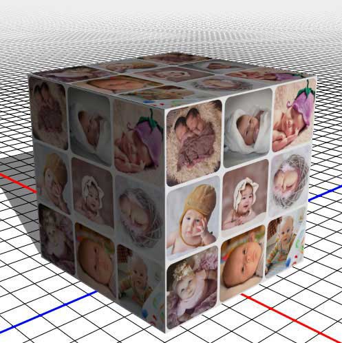 Photo Effect: How to make a 3D Photo Cube Collage