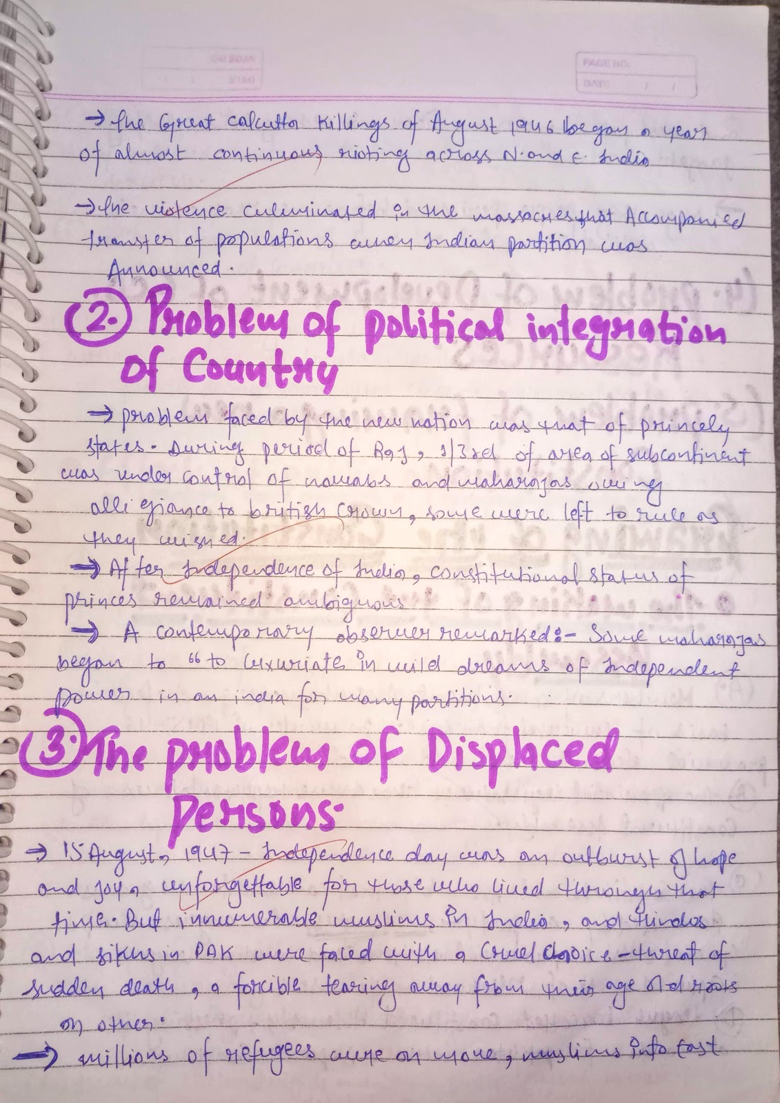 Handwritten Notes of FRAMING THE CONSTITUTION - History - Class 12th ...