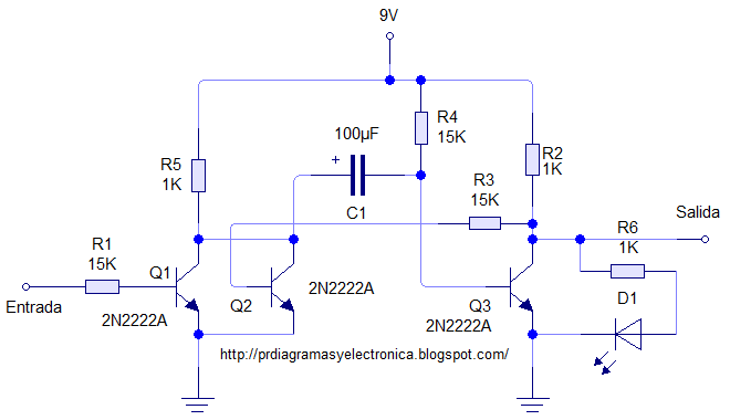 Producciones Rek, Diagramas y Electronica: Monoestable con Transistores