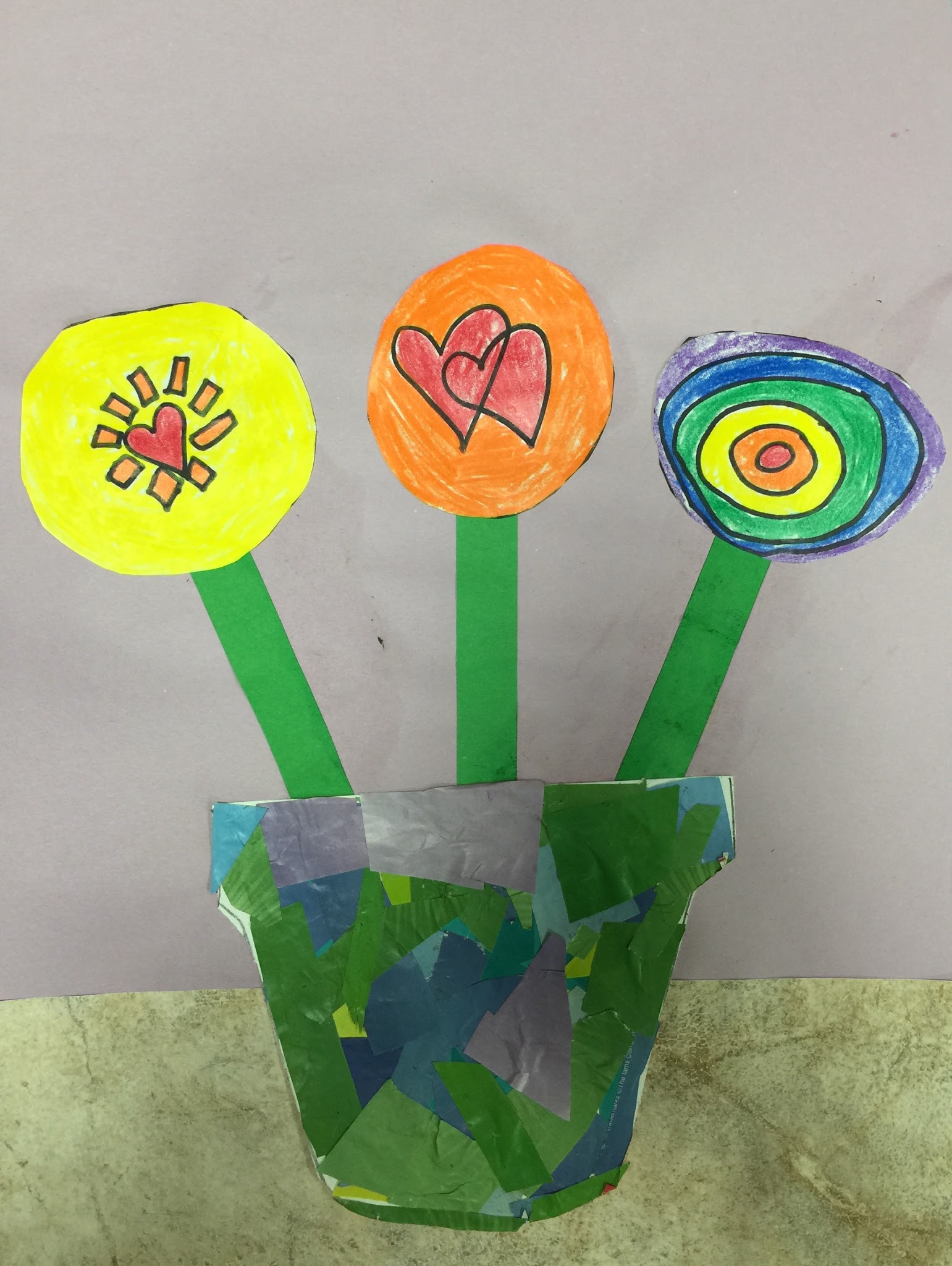 Mrs. Harris' art room: Flower pot collage 1st grade art lesson