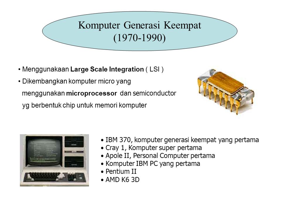 Komputer Generasi Keempat | Sistem Informasi dan Teknologi Komputer