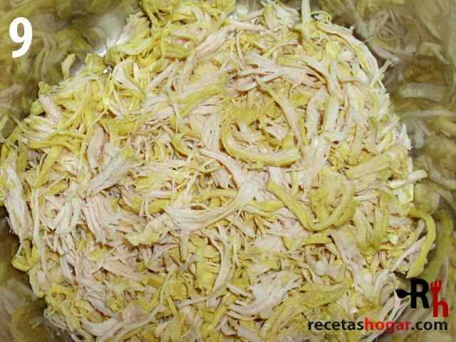 Pollo desmechado - Receta de cocina casera