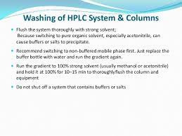 SOP for Washing of HPLC Columns