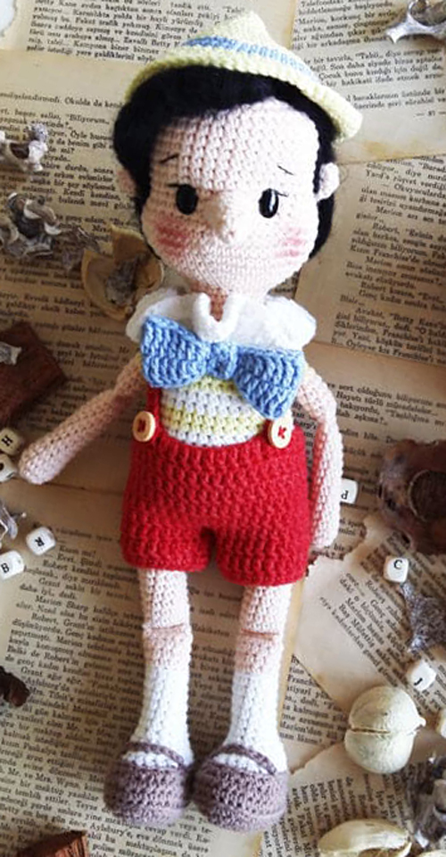 Beautiful Skills - Crochet Knitting Quilting : Pinocchio Amigurumi Doll ...