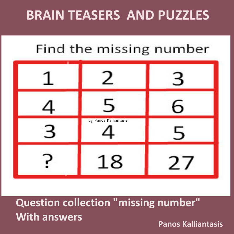 Missing number problem 9PK
