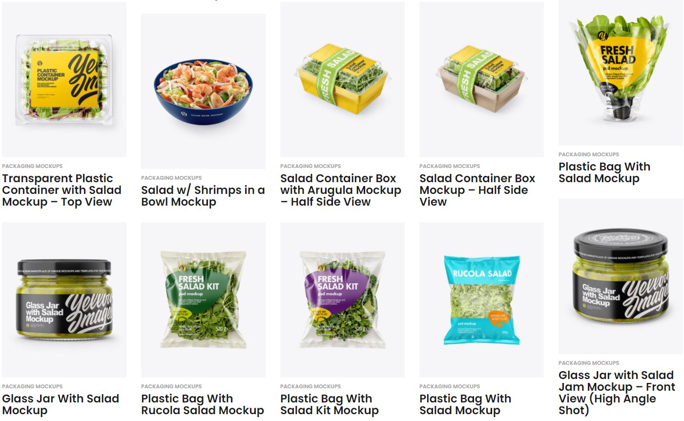75+ Best Salad Packaging Mockup Templates | Free & Premium