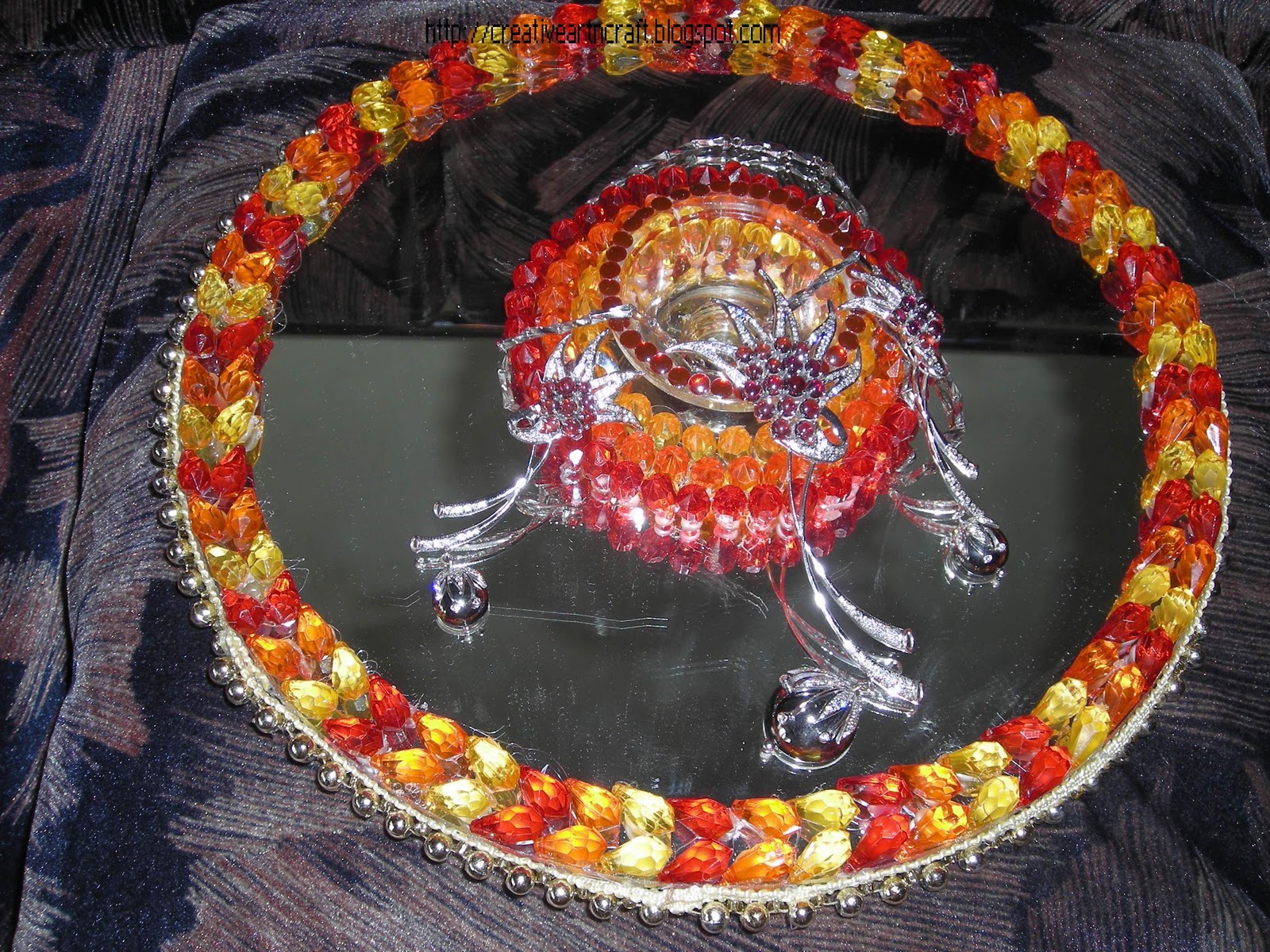 Anu's art and crafts: Engagement Ring Plate (Crystal Plate)