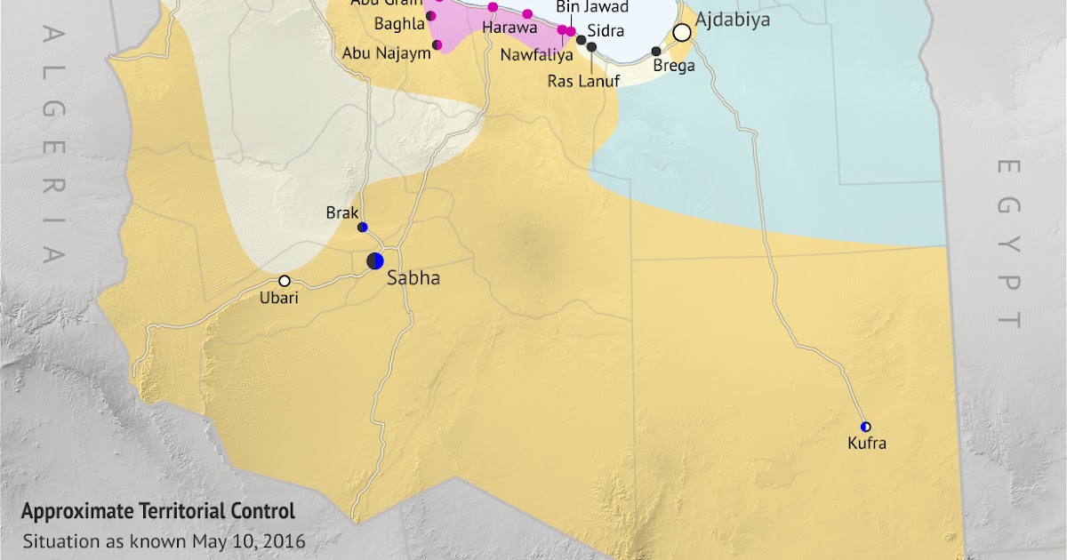 Libya's Political Realignment: May 2016 Control Map & Timeline ...