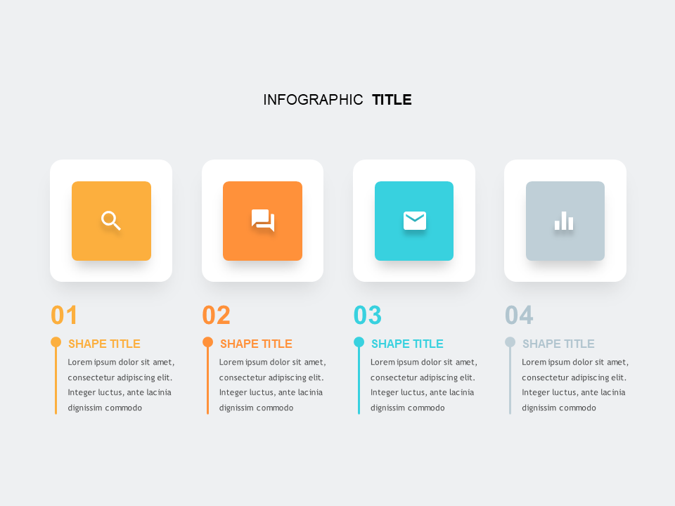 Square Horizontal List PowerPoint Templates - PowerPoint Free