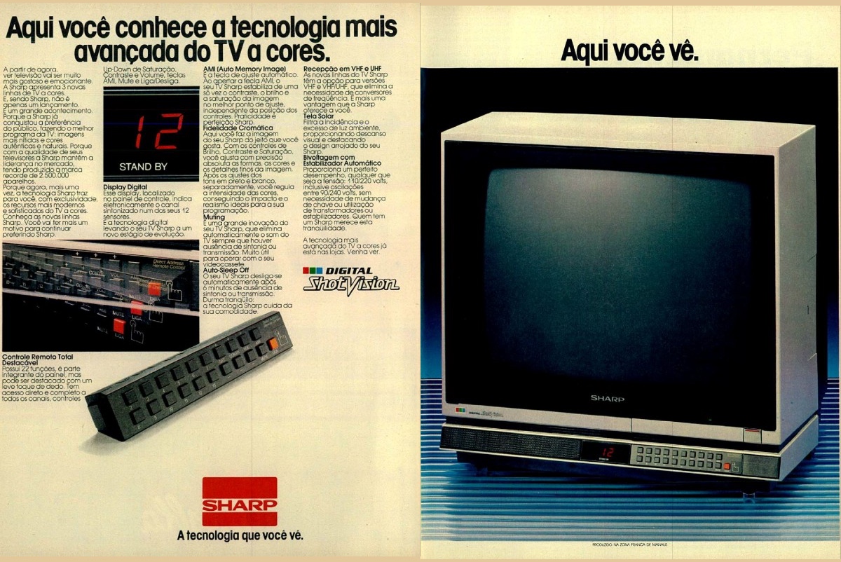 TV Sharp - 1986 - Propagandas Históricas | Propagandas Antigas