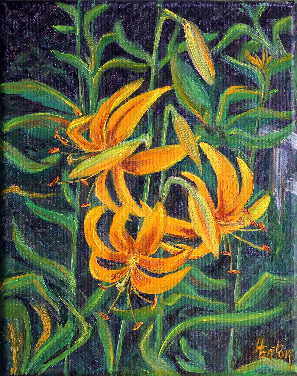 Word Weaver Art: The Color of June (Orange Lilies)