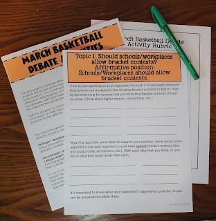 March Basketball Activities | So to Speak! with Sarah