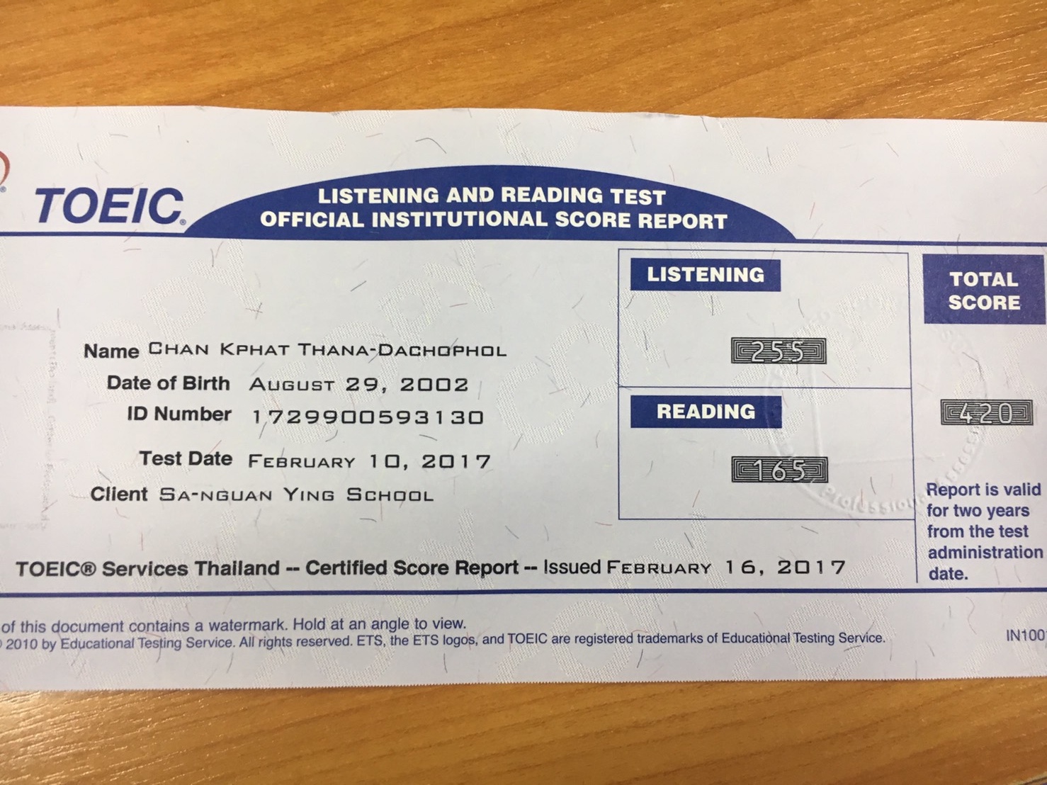 My TOEIC Score my-toeic-score