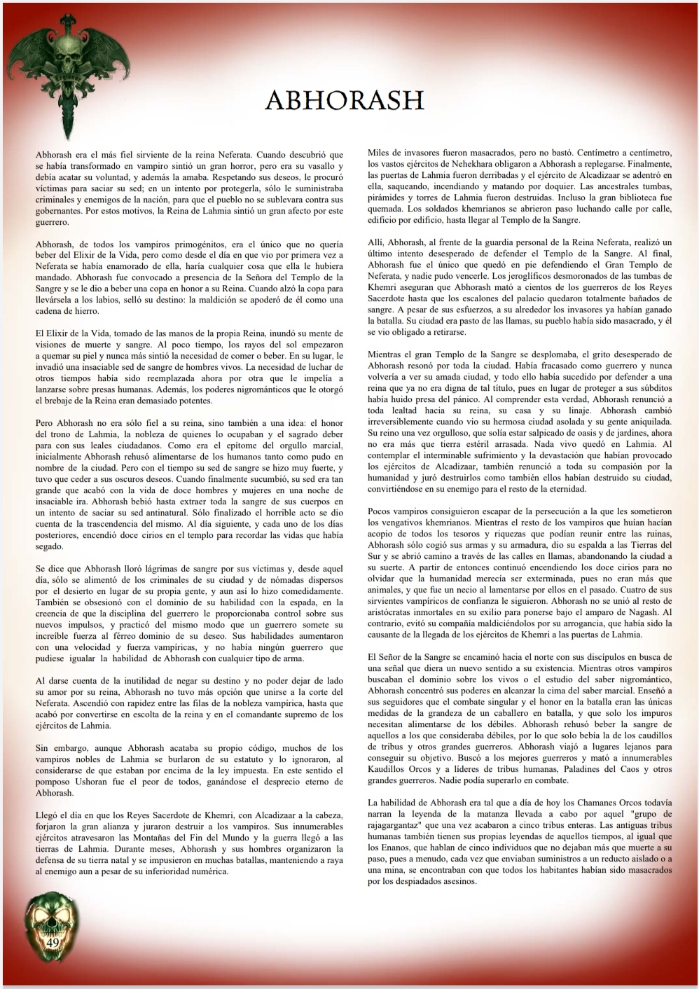 Warhammer Fantasy Legends: Abhorash 8.5