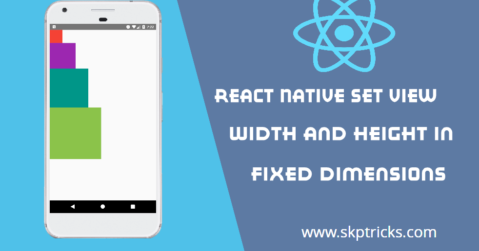 React Native Set View Width And Height In Fixed Dimensions Skptricks